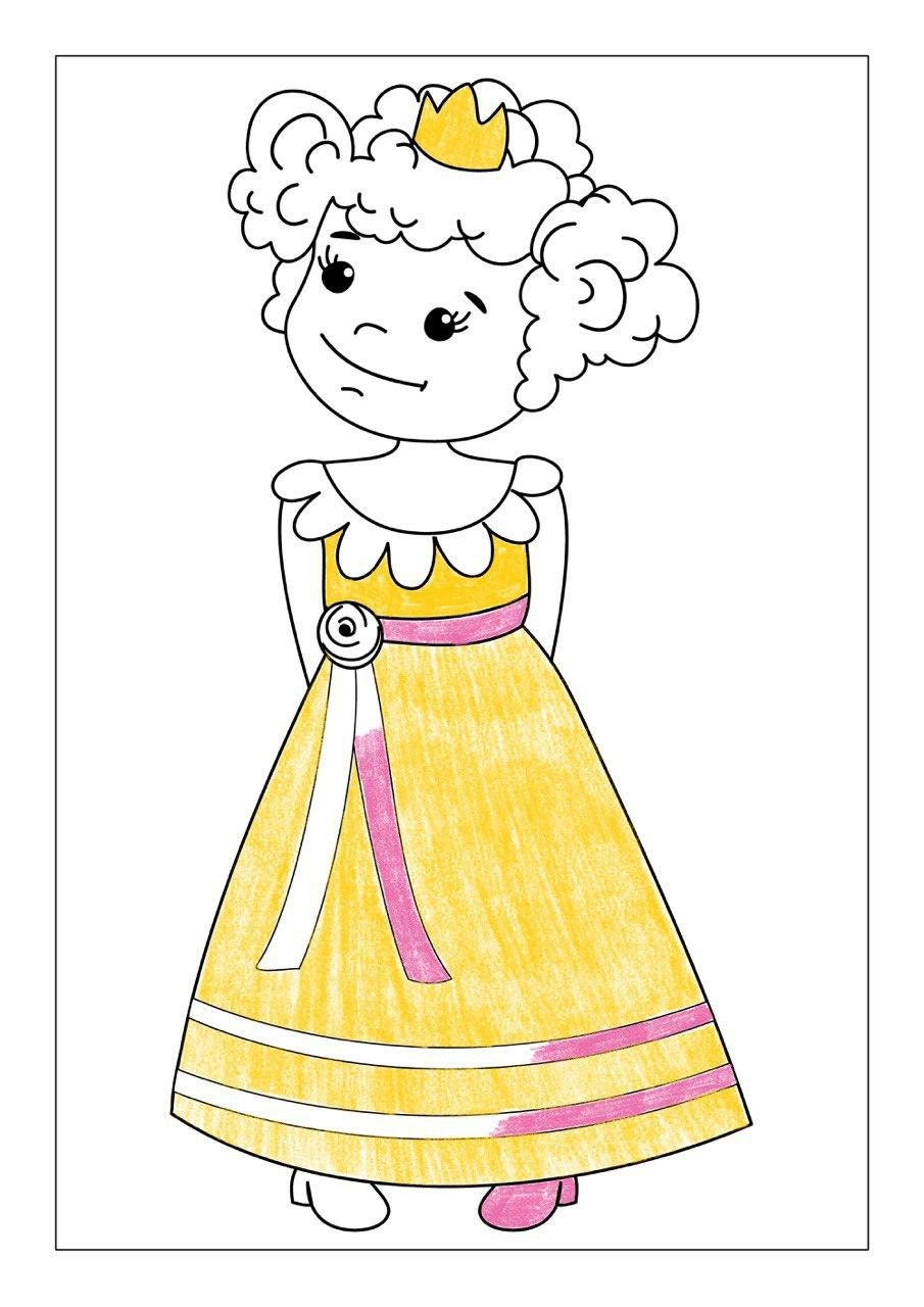 Princess Coloring Pages for Kids - Printable and Fun Activity. PDF, JPG ...
