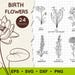 Birth Flowers SVG Files. Birth Month Flowers Png, Dxf, Eps. Silhouette ...