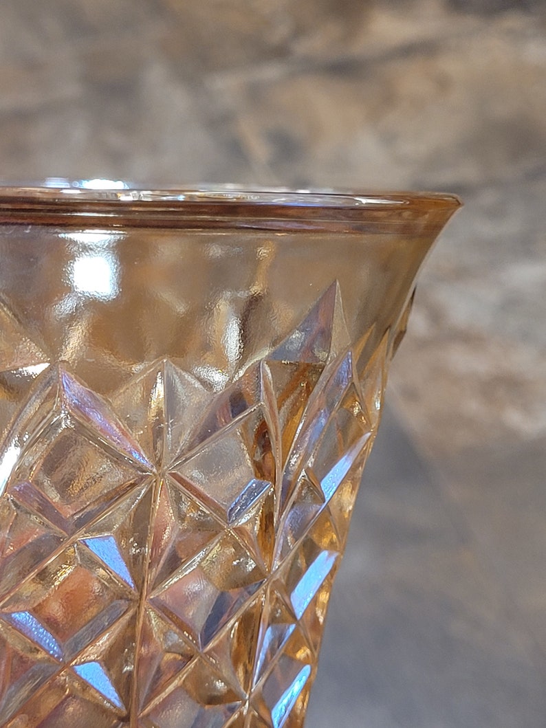 Vintage Sowerby Carnival Glass Vase - Etsy