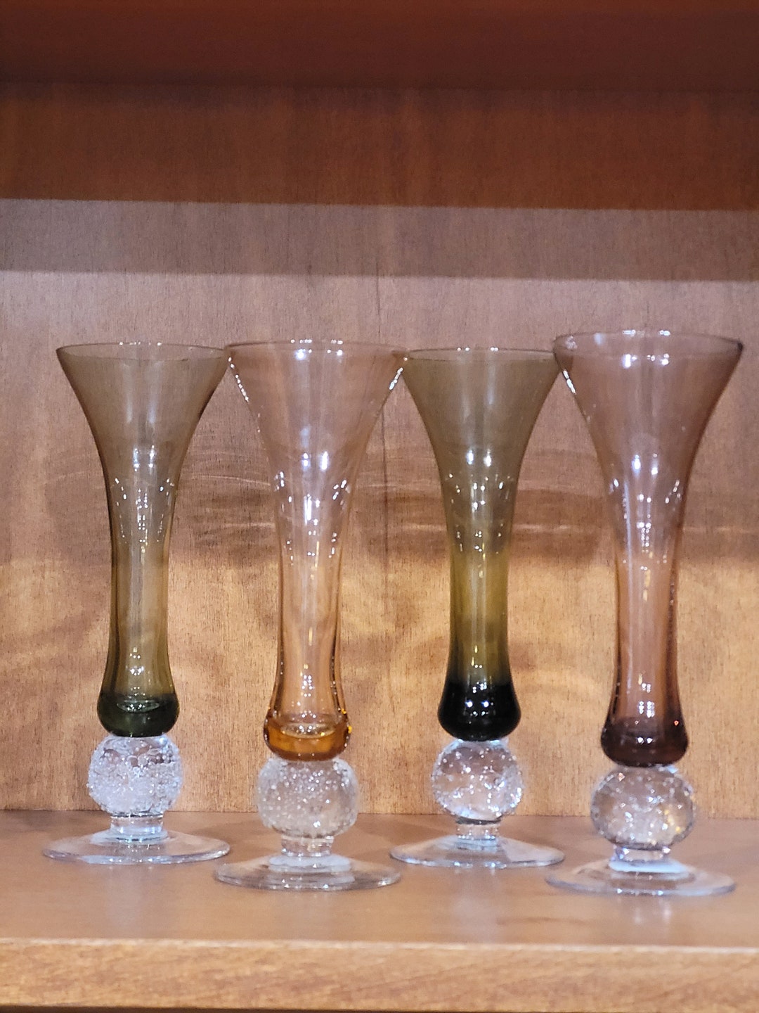 Unique Champagne Flutes (set of 4) - Etsy