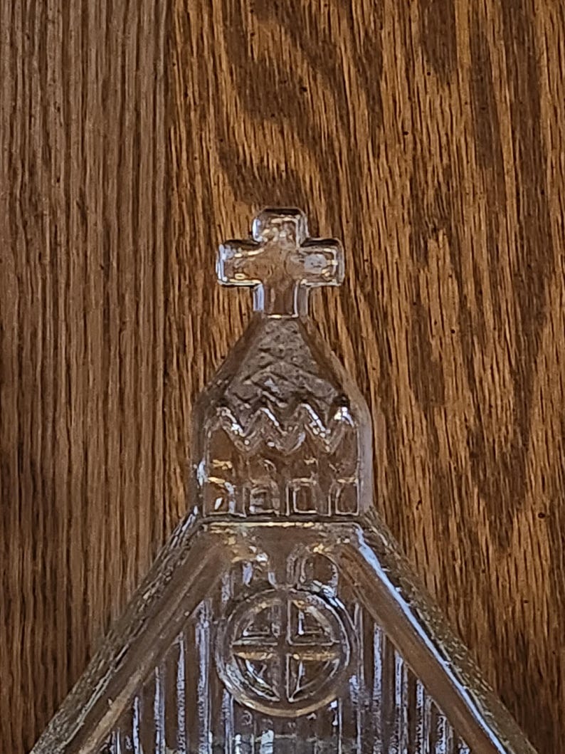 Pretty Glass Church Candle Holder - Etsy