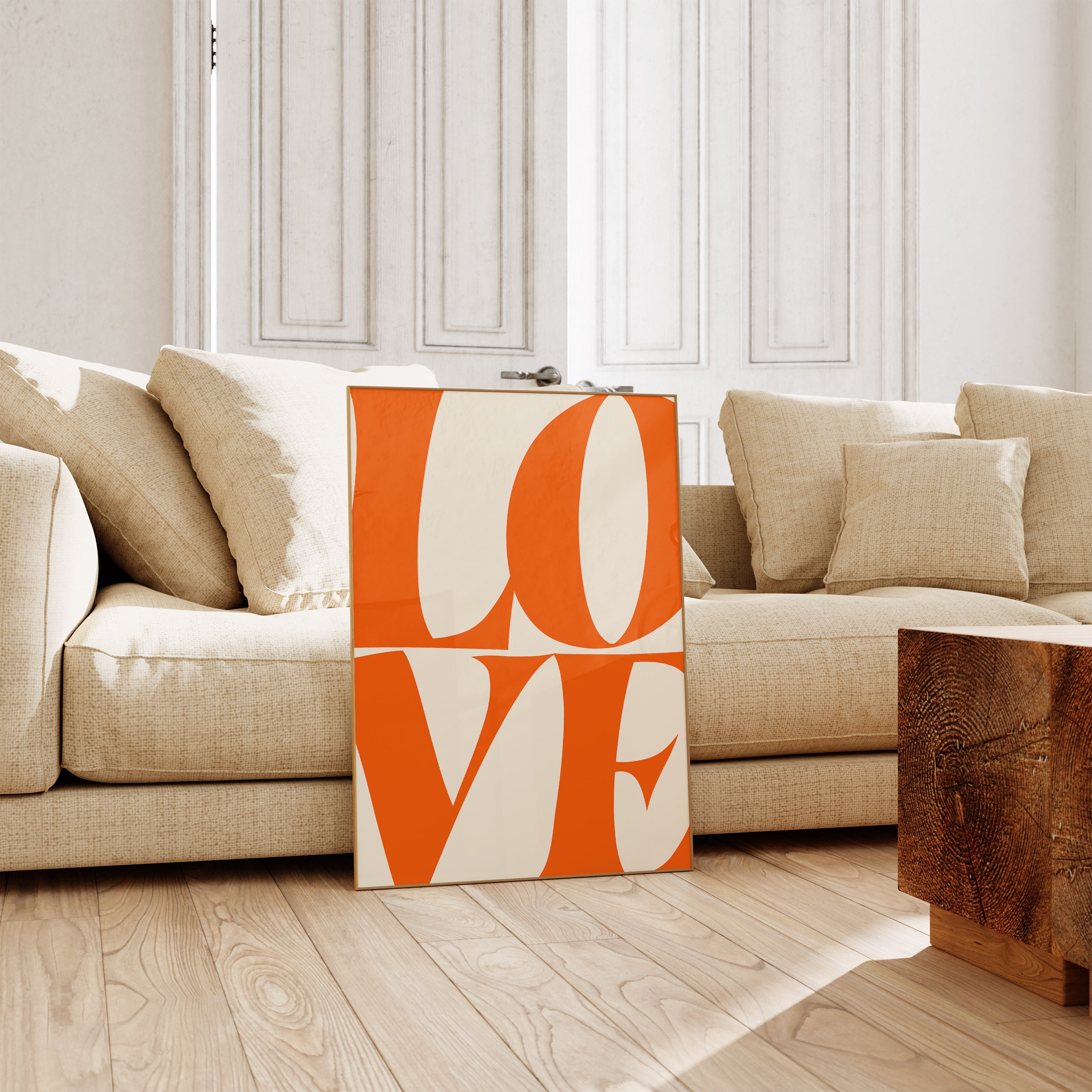 LOVE Poster Typography Print Y2K Preppy Dorm Decor 70s - Etsy