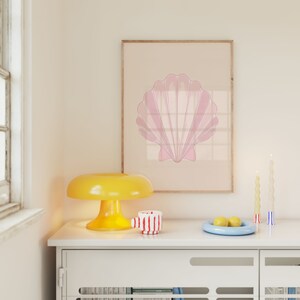 Soft Pink Seashell Print, Coastal Granddaughter, Beach House, Beachy ...