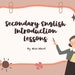 Secondary English Introduction Literacy Lessons - Etsy