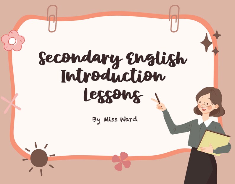 Secondary English Introduction Literacy Lessons - Etsy