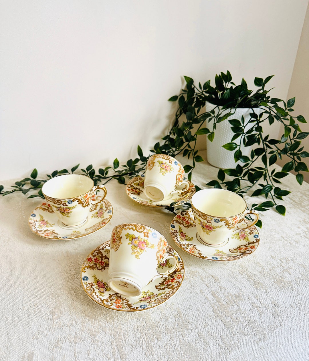 Vintage Sutherland English 4 Duo Set Flowers Patterned - Etsy
