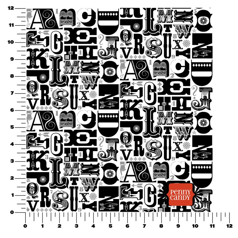 WOODTYPE ALPHABET Digital SEAMLESS Repeat Pattern for - Etsy