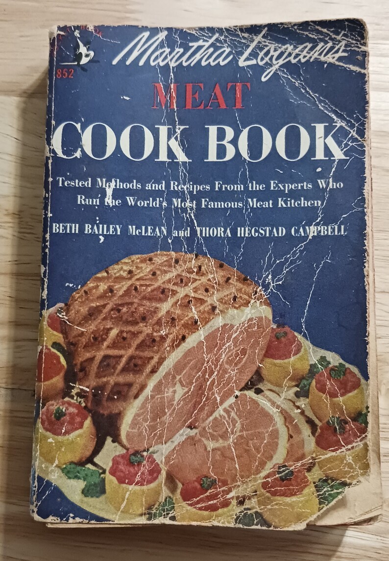 COOKBOOK Vintage 1952 Martha Logan's Meat Cook Book - Etsy