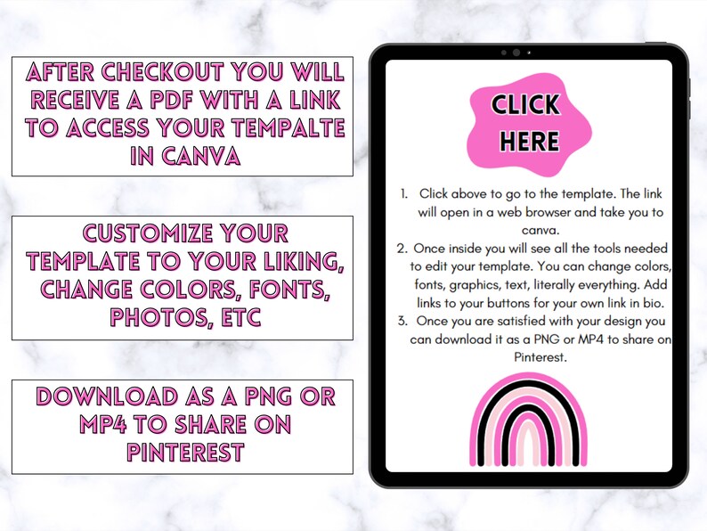 45 Animated Pinterest Templates for Canva Pink Pinterest Pin Templates ...