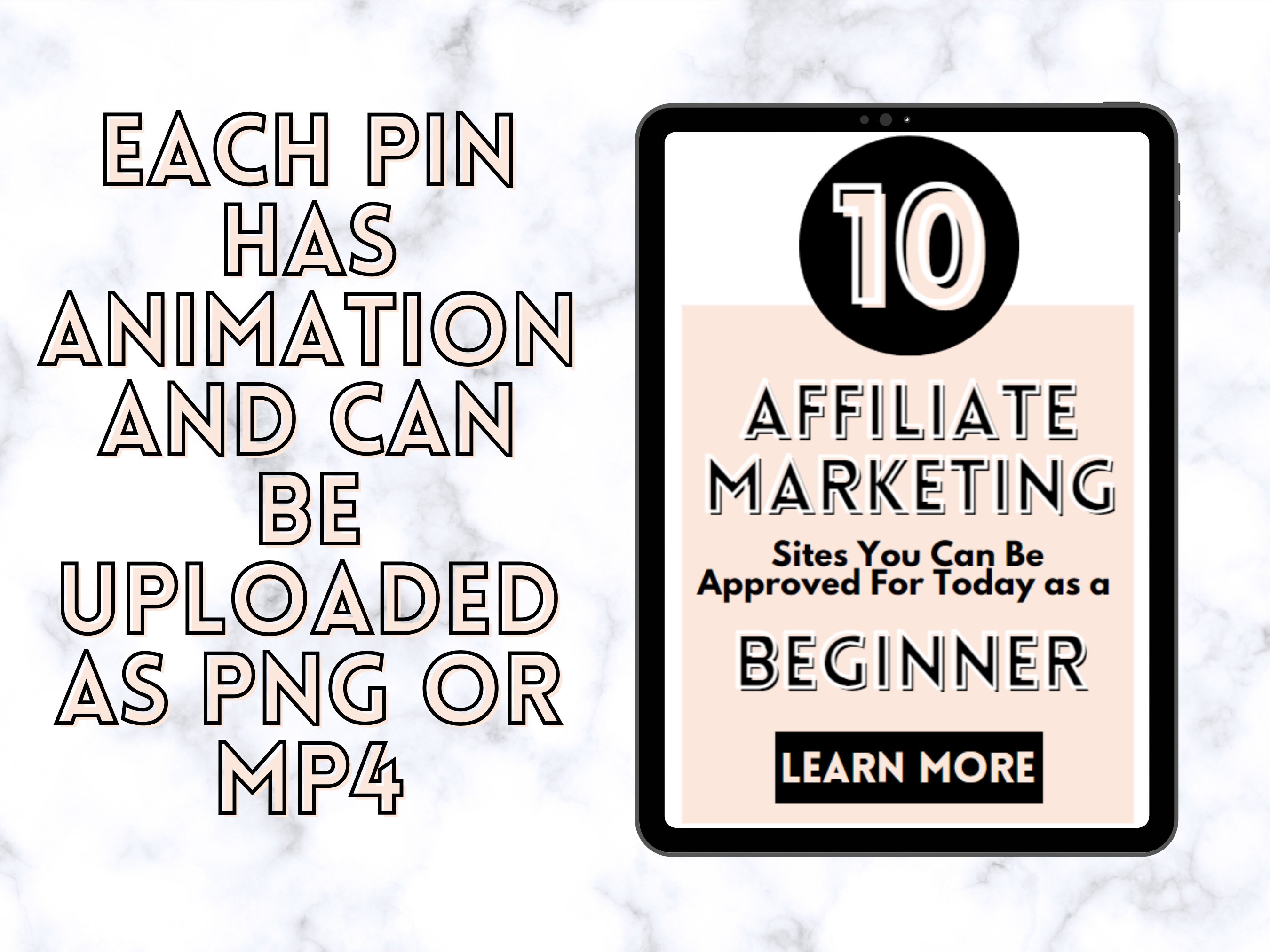 45 Animated Pinterest Templates for Canva - Peach Pinterest Pin ...