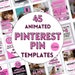 45 Animated Pinterest Templates for Canva Pink Pinterest Pin Templates ...