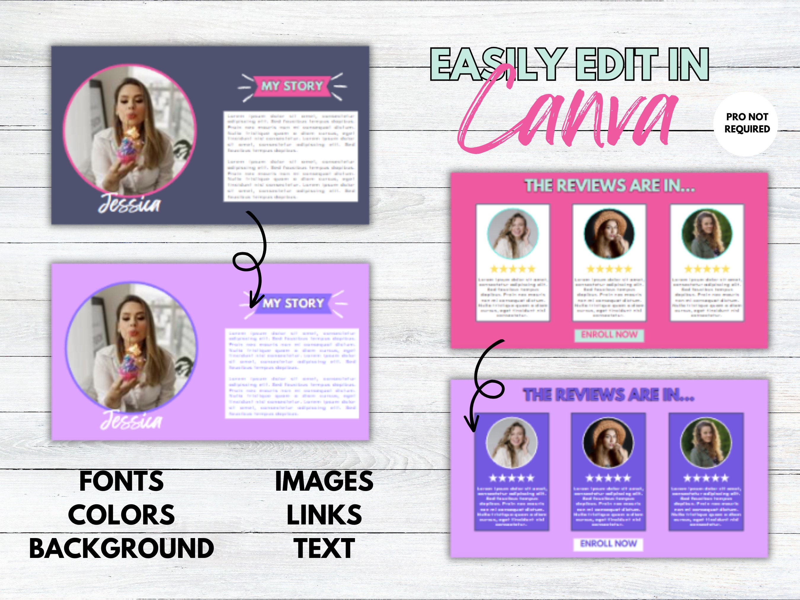 Landing Page Template for Canva - Canva Website Template - Sales Page ...