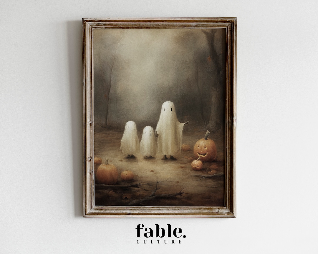 PRINTABLE Halloween Ghost Artwork Ghost Family Portrait - Etsy