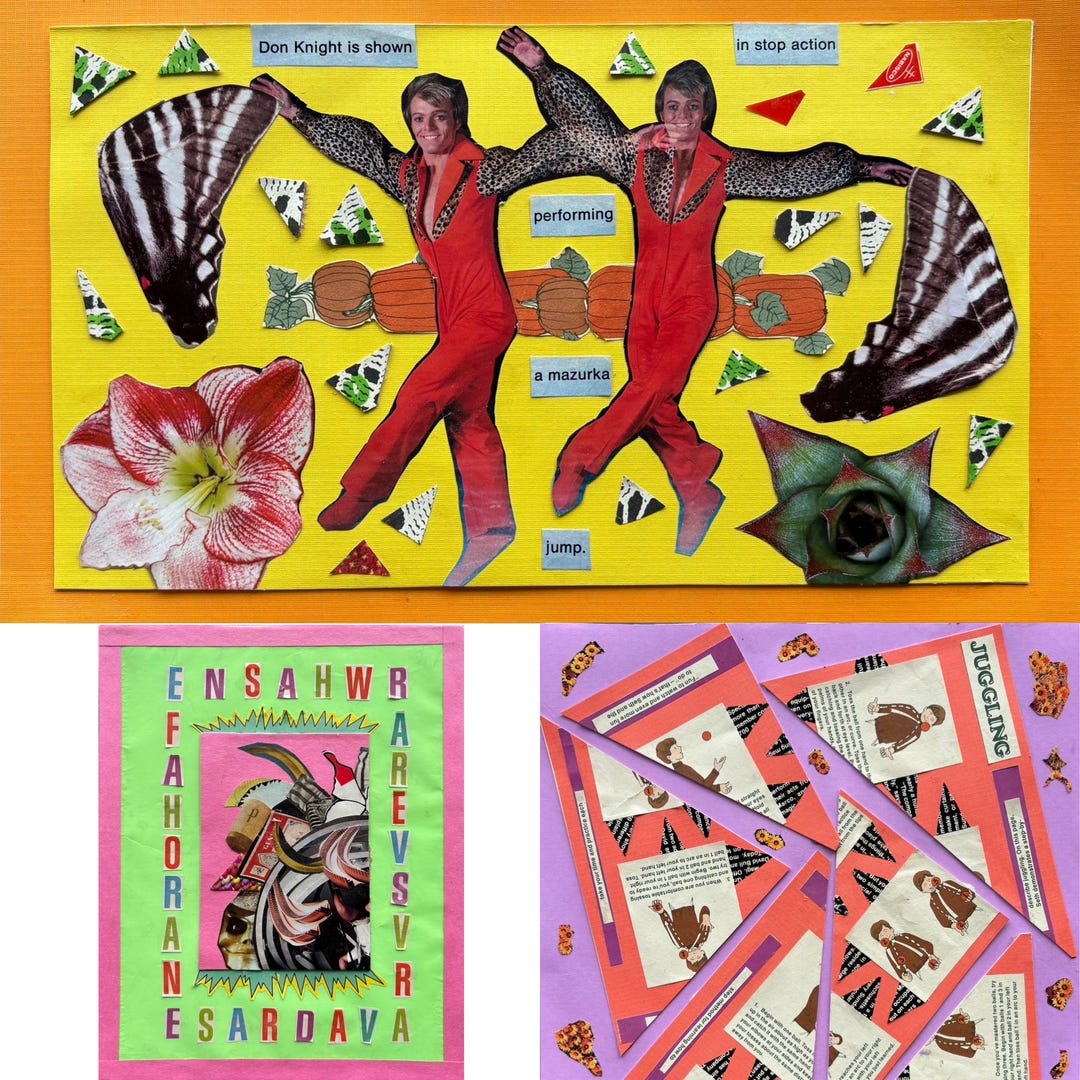 THREE COLLAGES COLLECTION Original Handmade Collages (paul Rust) - Etsy
