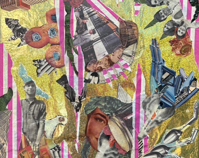 GLITTER WEEK Original Collage Art (paul Rust) - Etsy