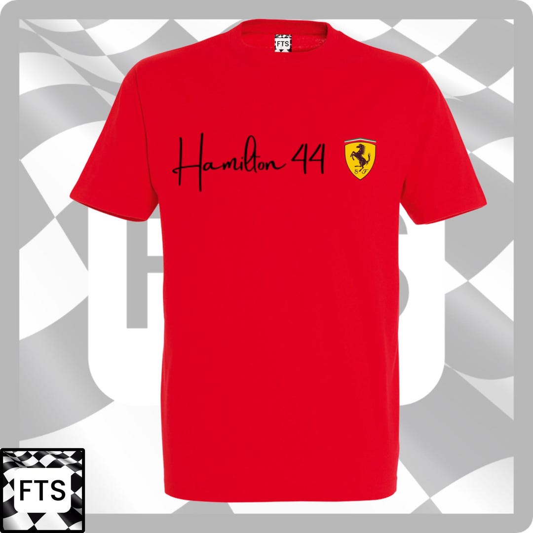 Hamilton Themed F1 Adult Red Tee Shirt Formula One Racing T Shirt - Etsy