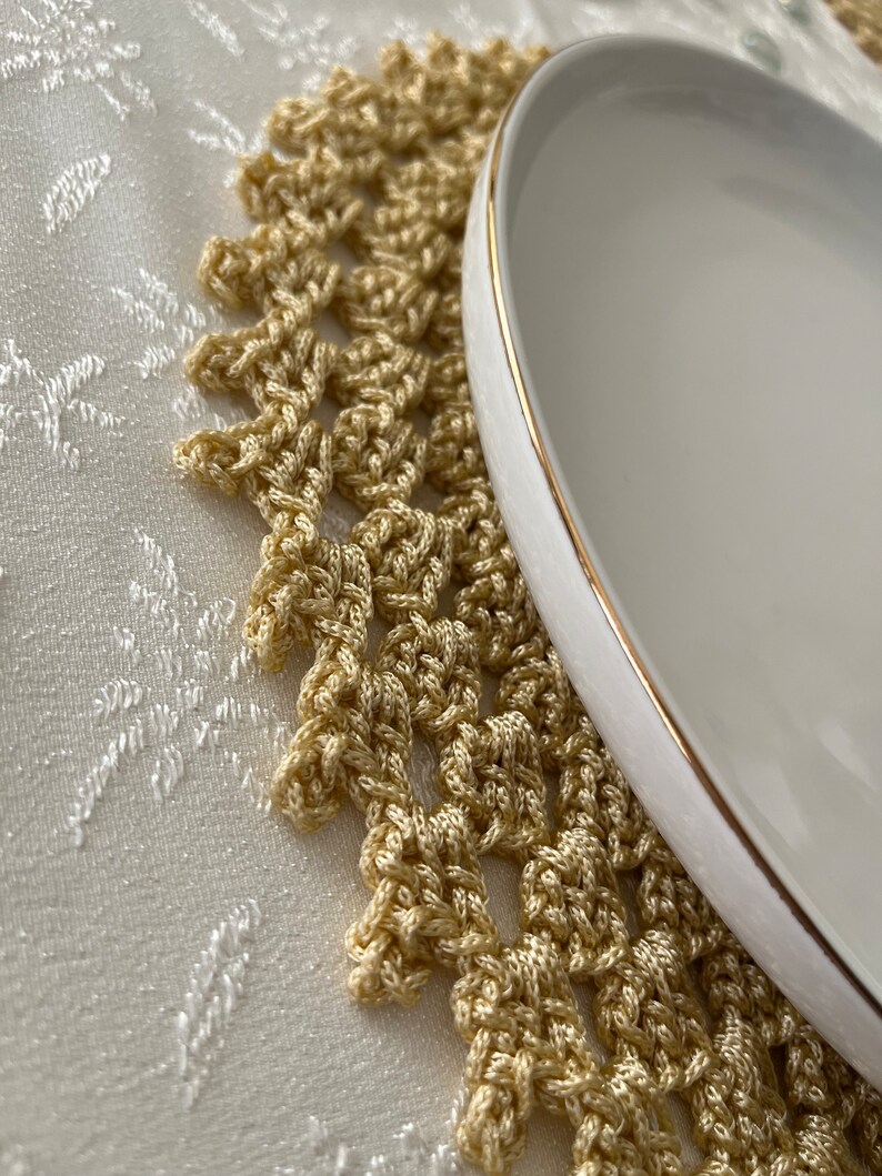 7 Pieces Supla Set, Handmade American Service, Runner, Dining Under ...