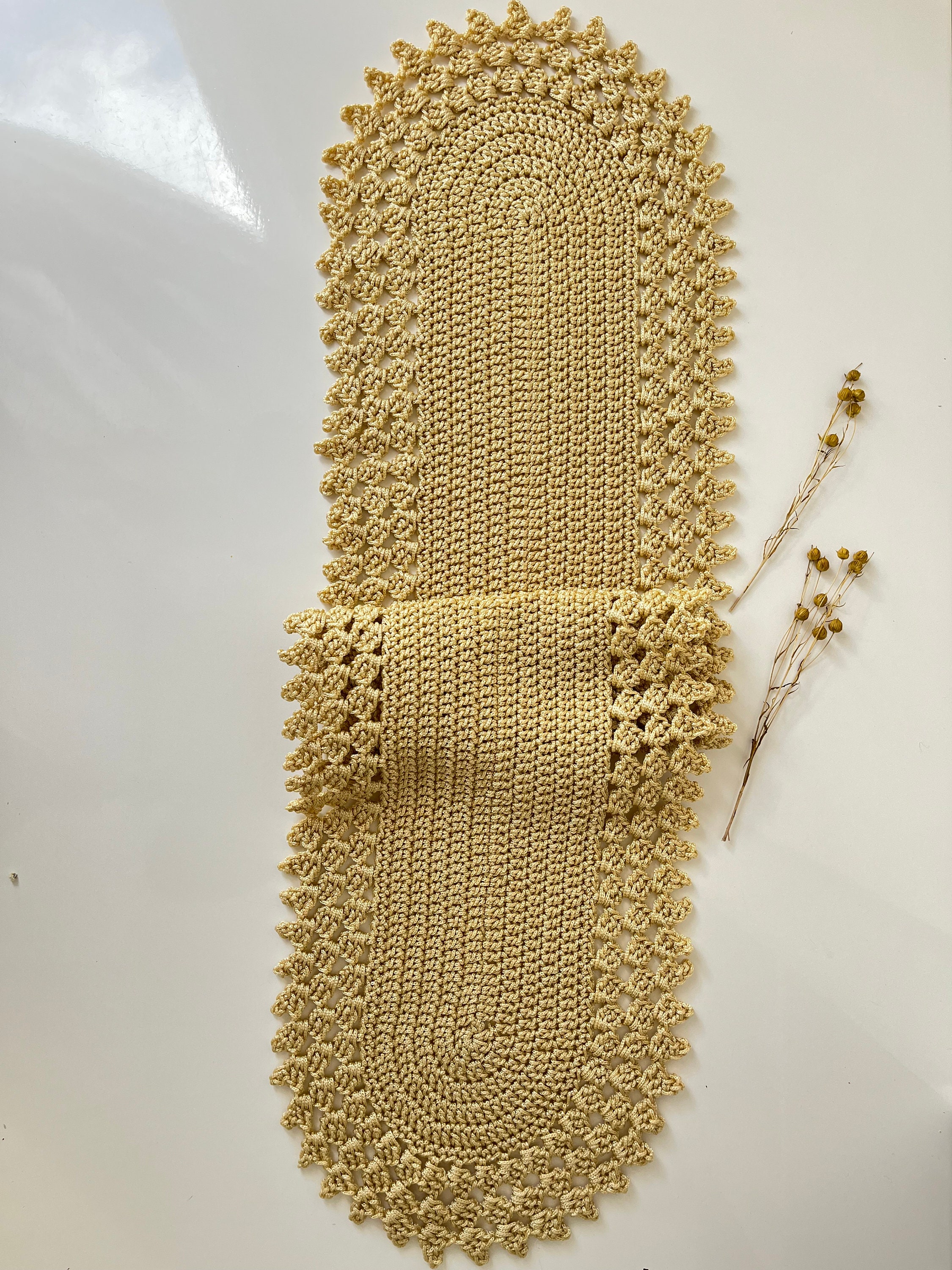 7 Pieces Supla Set, Handmade American Service, Runner, Dining Under ...