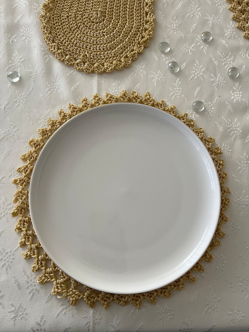 7 Pieces Supla Set, Handmade American Service, Runner, Dining Under ...