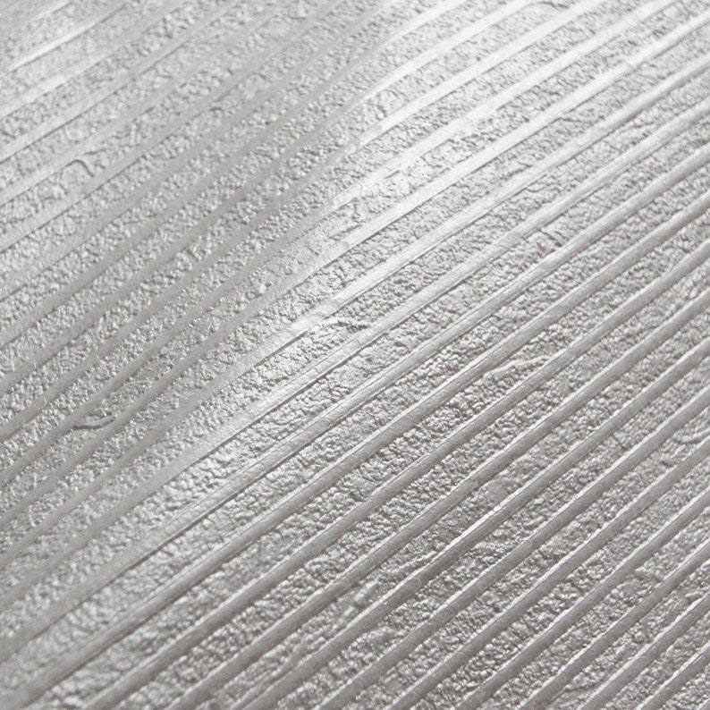 3D Metallic Lines Wallpaper, Faux Distressed Textured Stonewall With ...