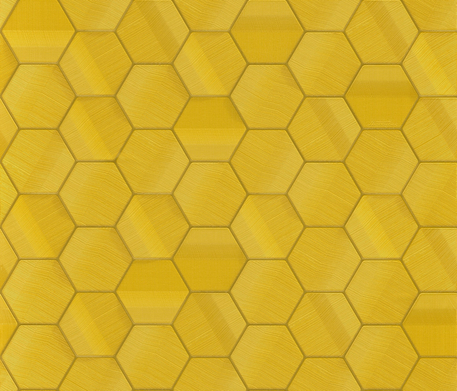 Yellow Bumblebee Hexagon Pattern Thick Faux Grasscloth Texture ...