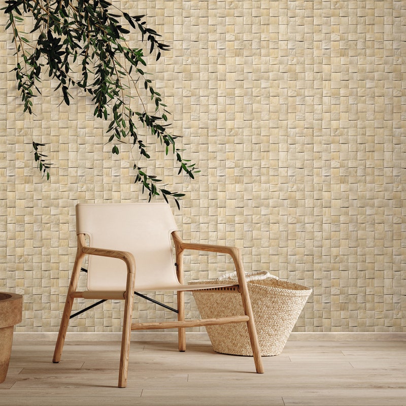 Rattan Wallpaper - Etsy