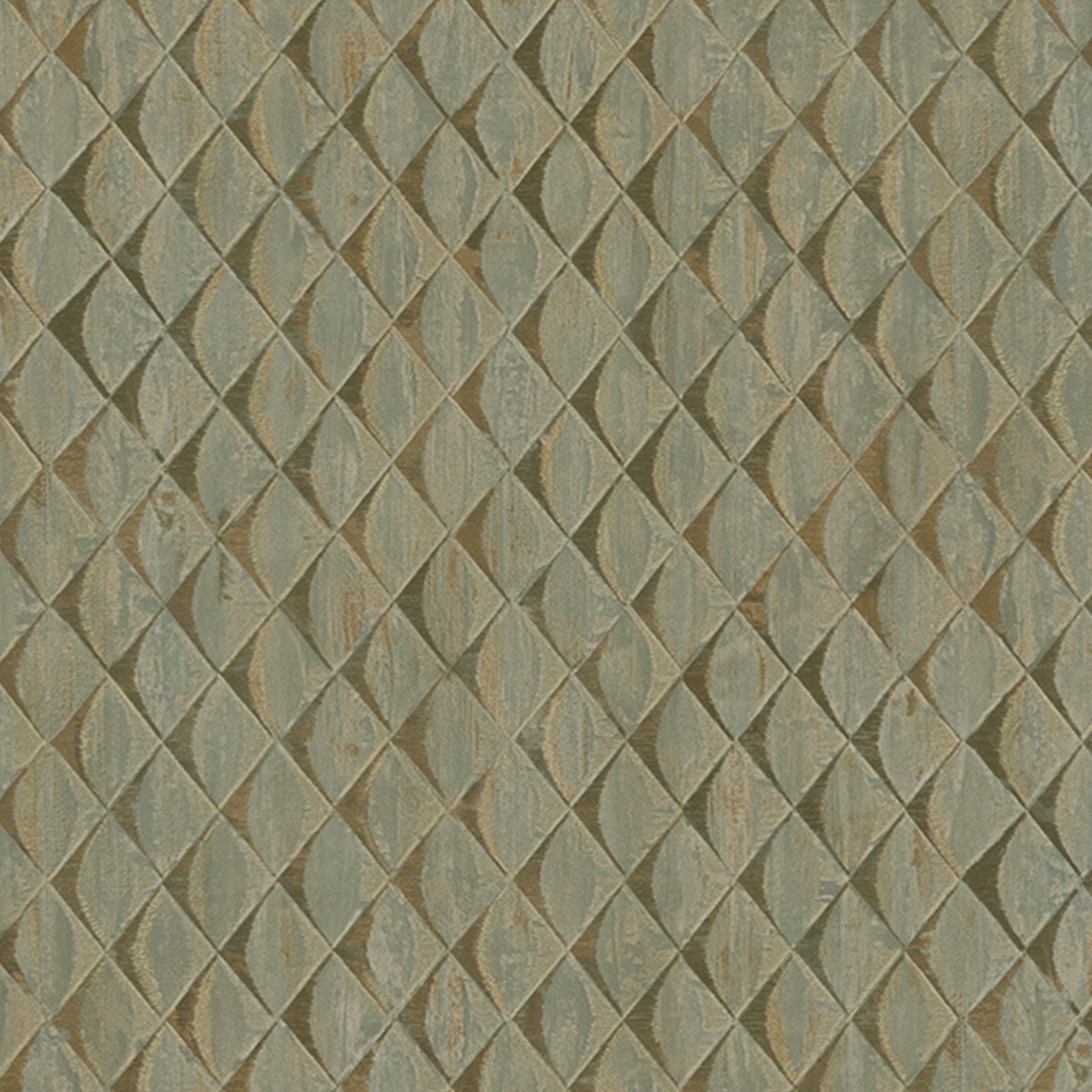 3D Green Diamond Textured Metallic Wallpaper Perfect for Adding Accent ...