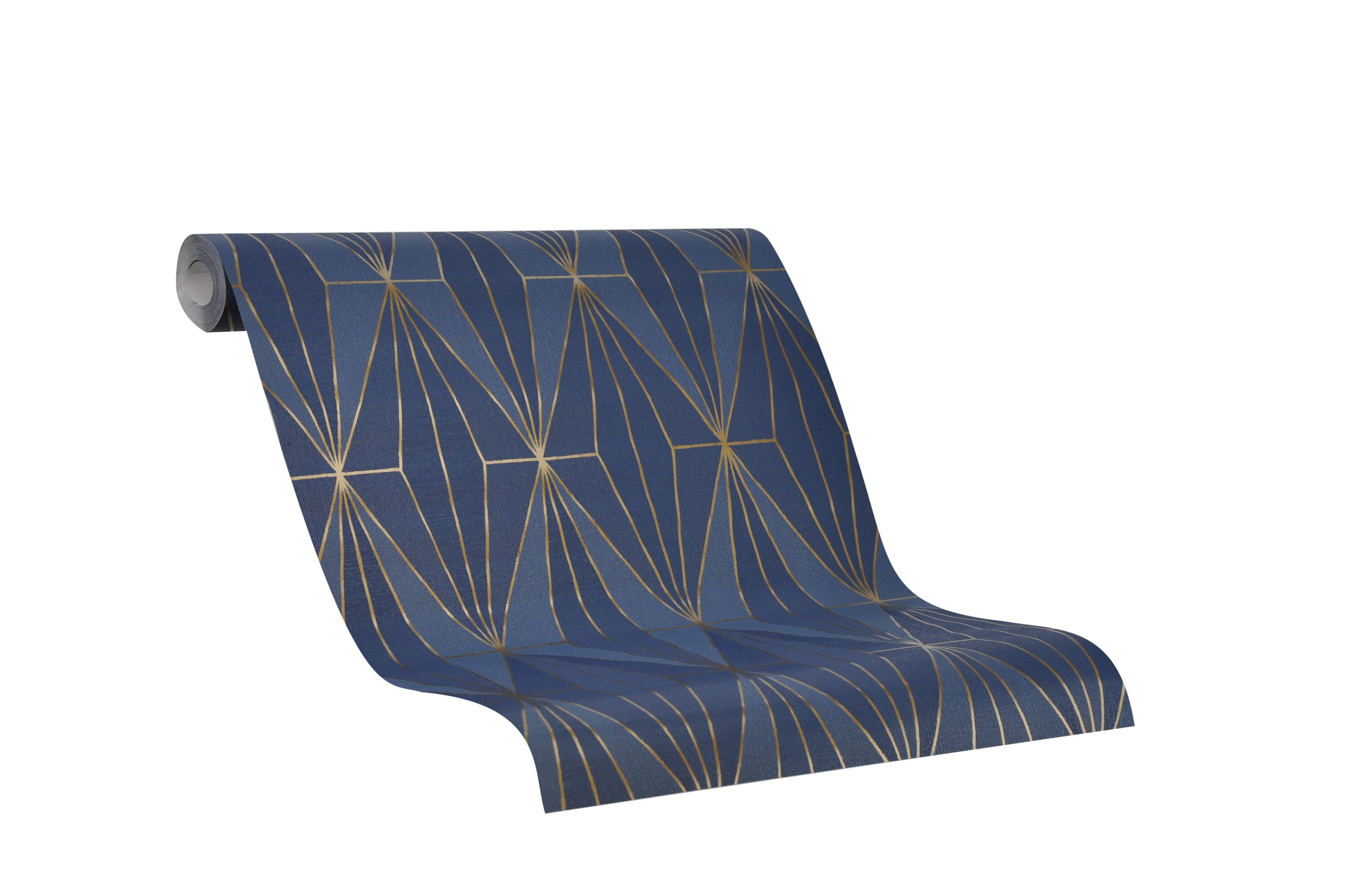 Gold Geometric Diamond Pattern Blue 3D Textured Wallpaper - Etsy