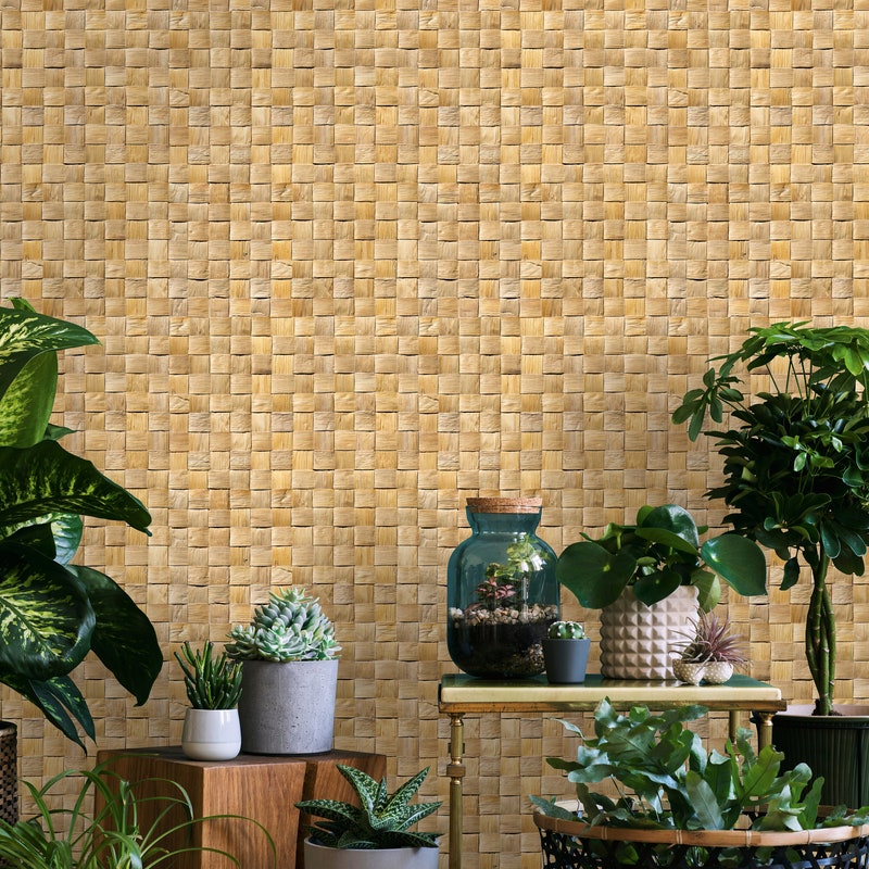 Wicker Texture Wallpaper - Etsy