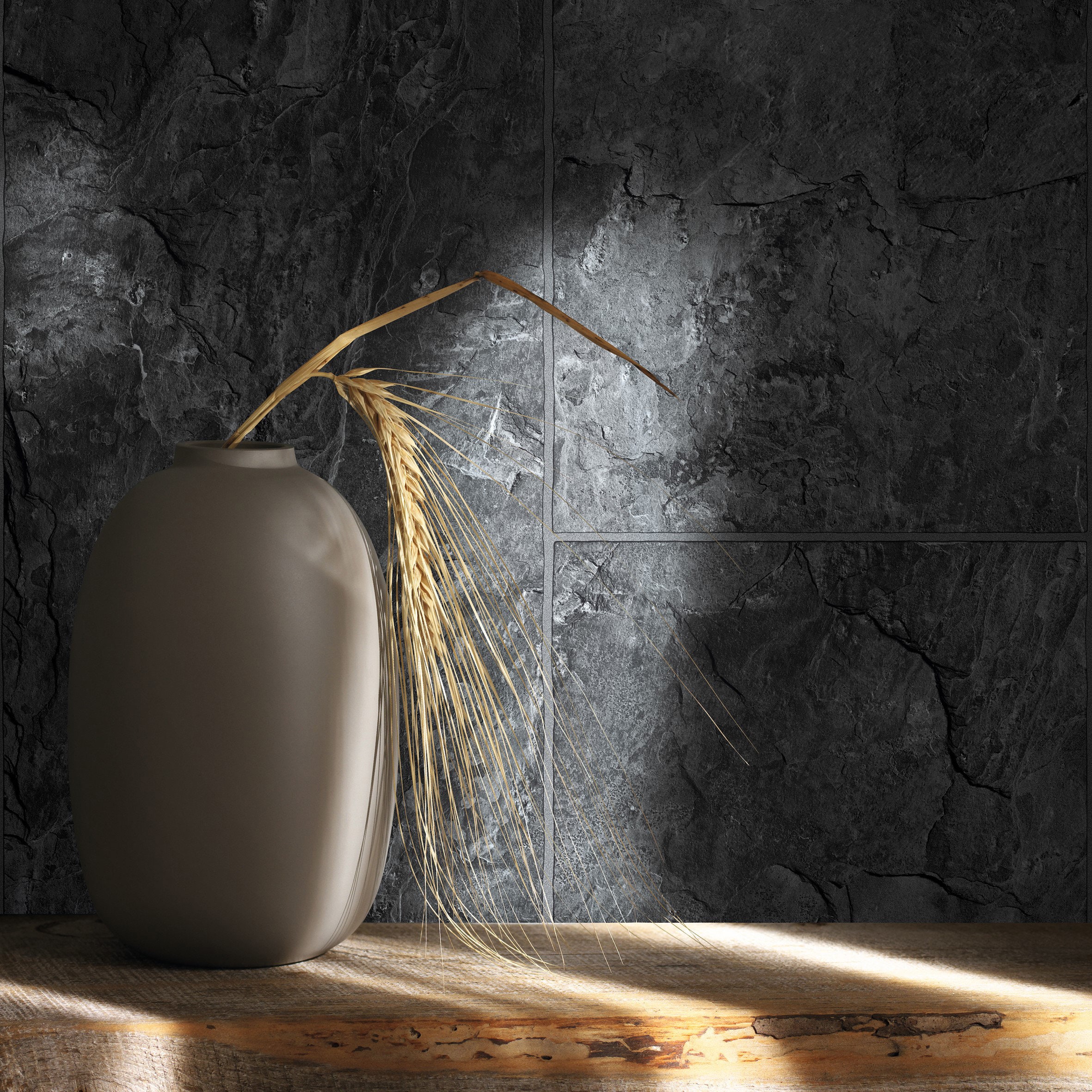 Travertine Wallpaper Distressed Marble Stone Slab Effect 3D Textured ...