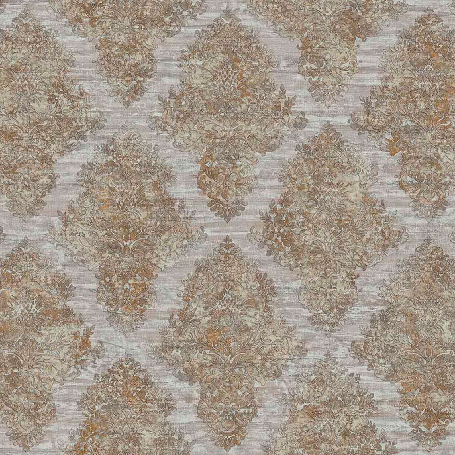 3D Metallic Embossed Damask Wallpapaer Bronze Gold - Etsy