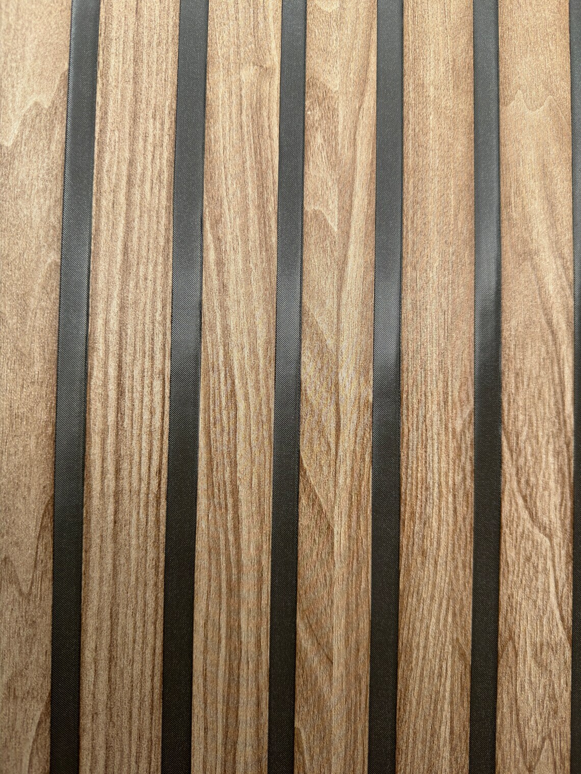 Vinyl Oak Wooden Slat Plank Faux Wood Look Textured Modern 3D Wallpaper ...