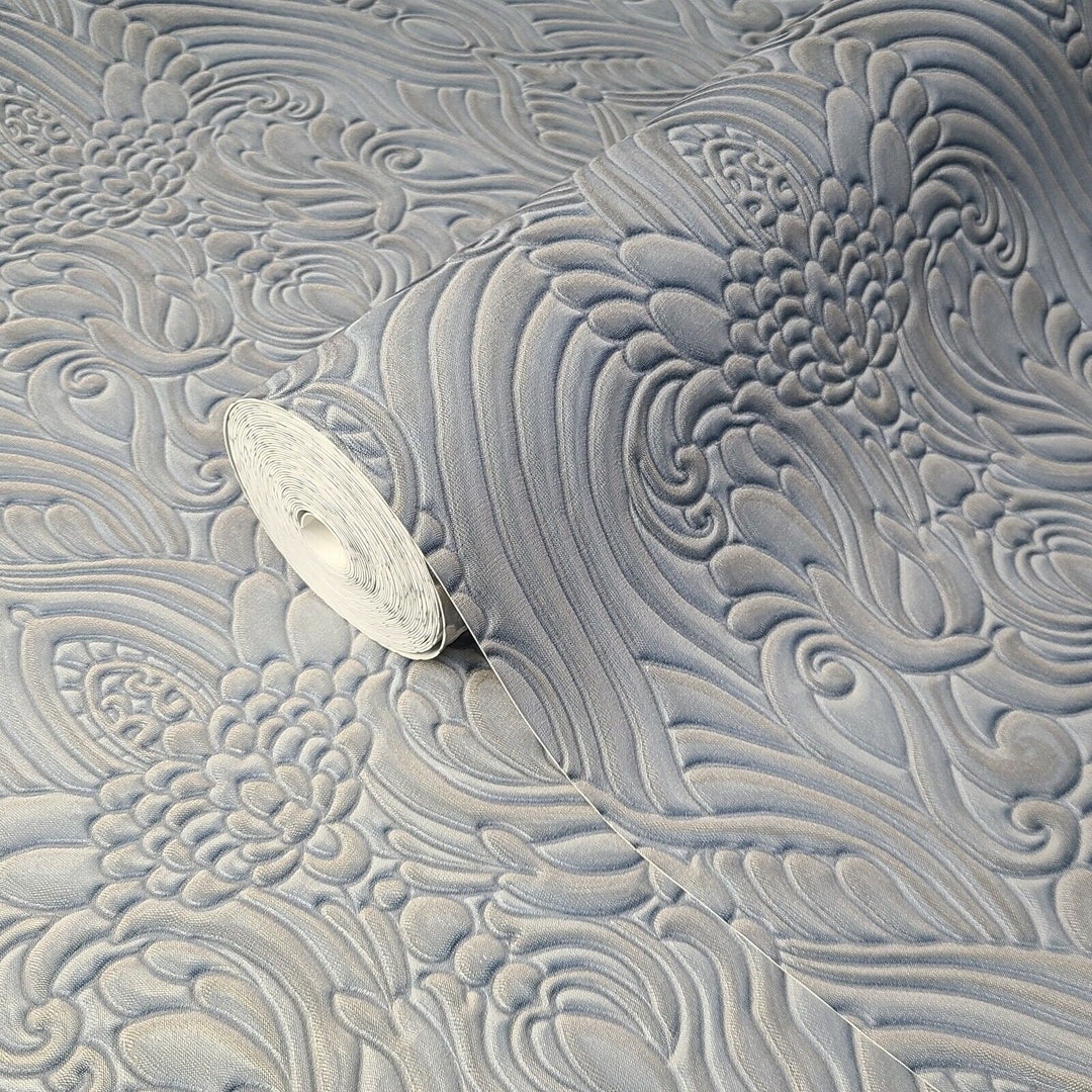 Art Deco Embossed Wallpaper, 3D Aesthetic Wallpaper, Embossed Design ...