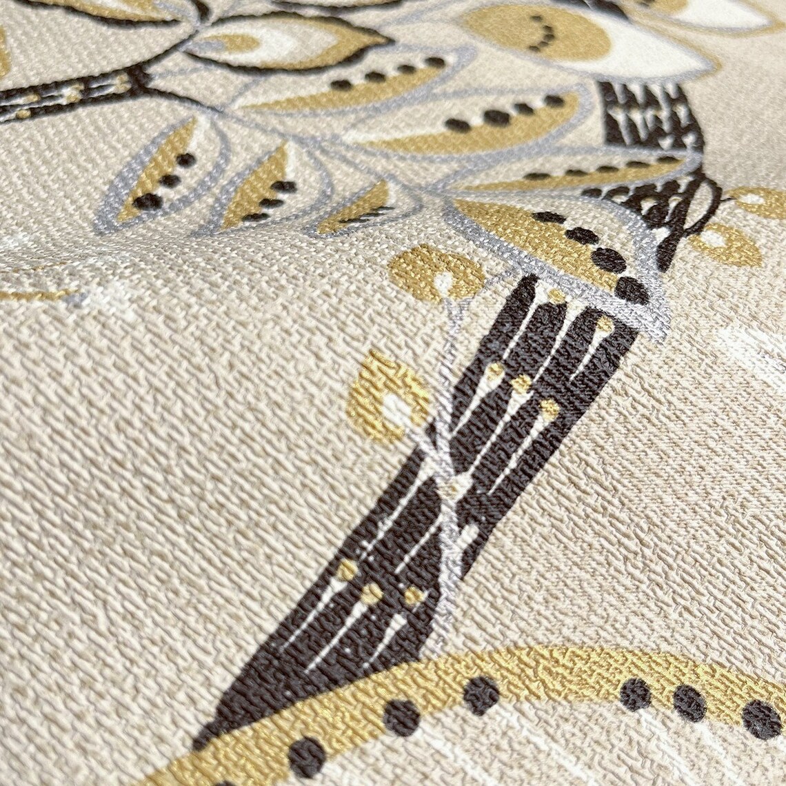 Jacobean Wallpaper Tropical Botanical 3D Textured Wallpaper Beige - Etsy