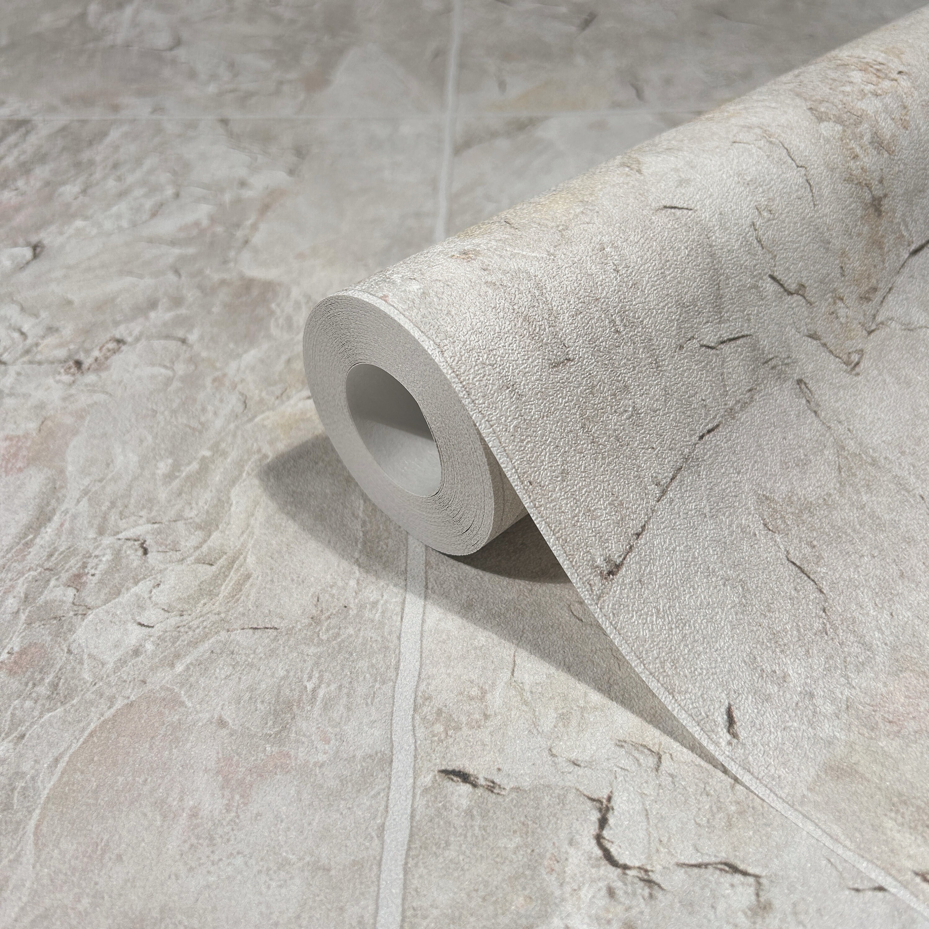 Travertine Wallpaper Distressed Marble Stone Slab Effect 3D Textured ...