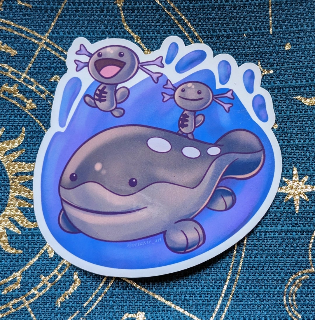 Wooper Clodsire Axolotl Glossy Vinyl Waterproof Sticker - Etsy