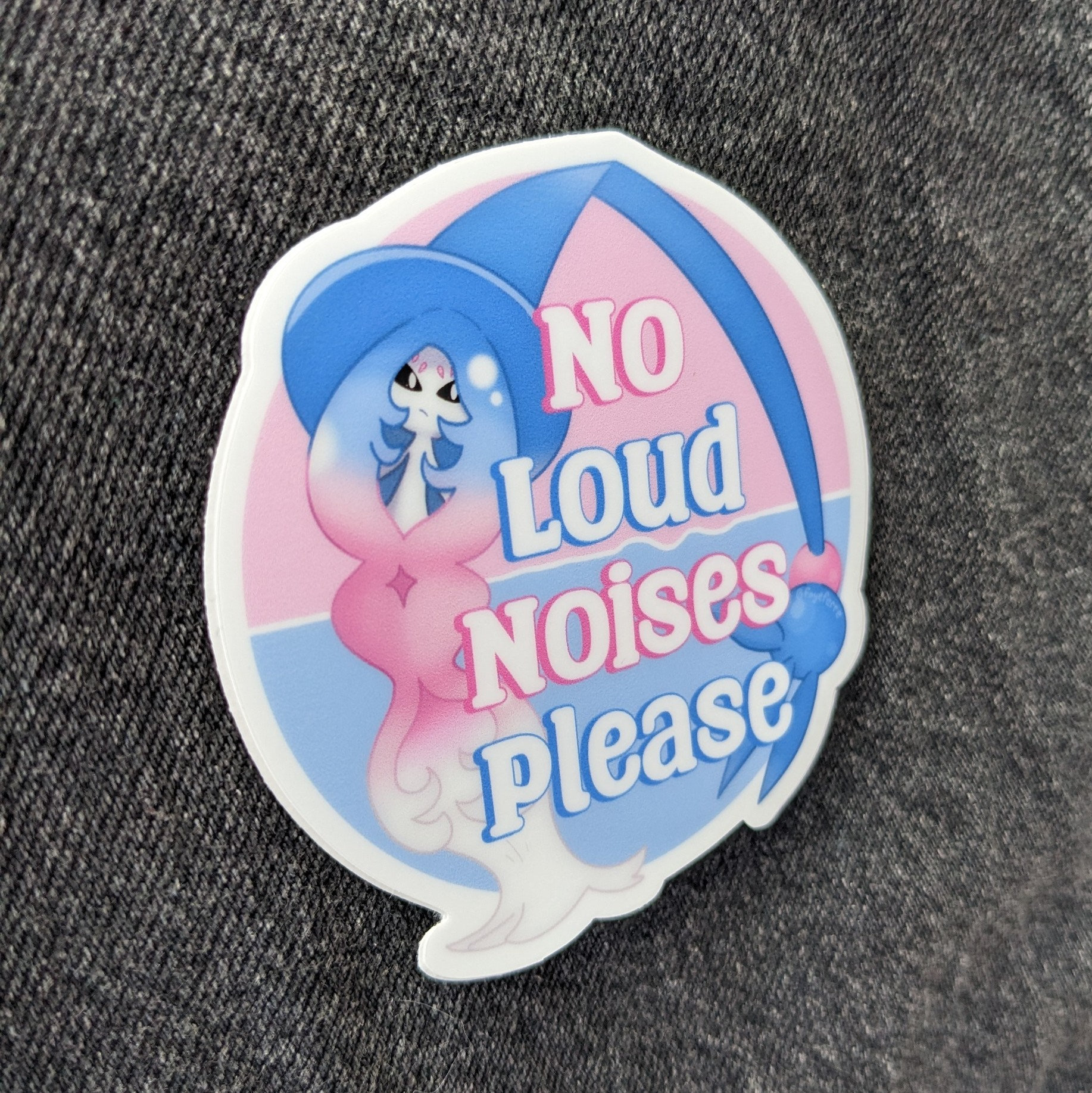 Hatterene No Loud Noises Please Vinyl Sticker 3x2.87in, Cute Sticker ...