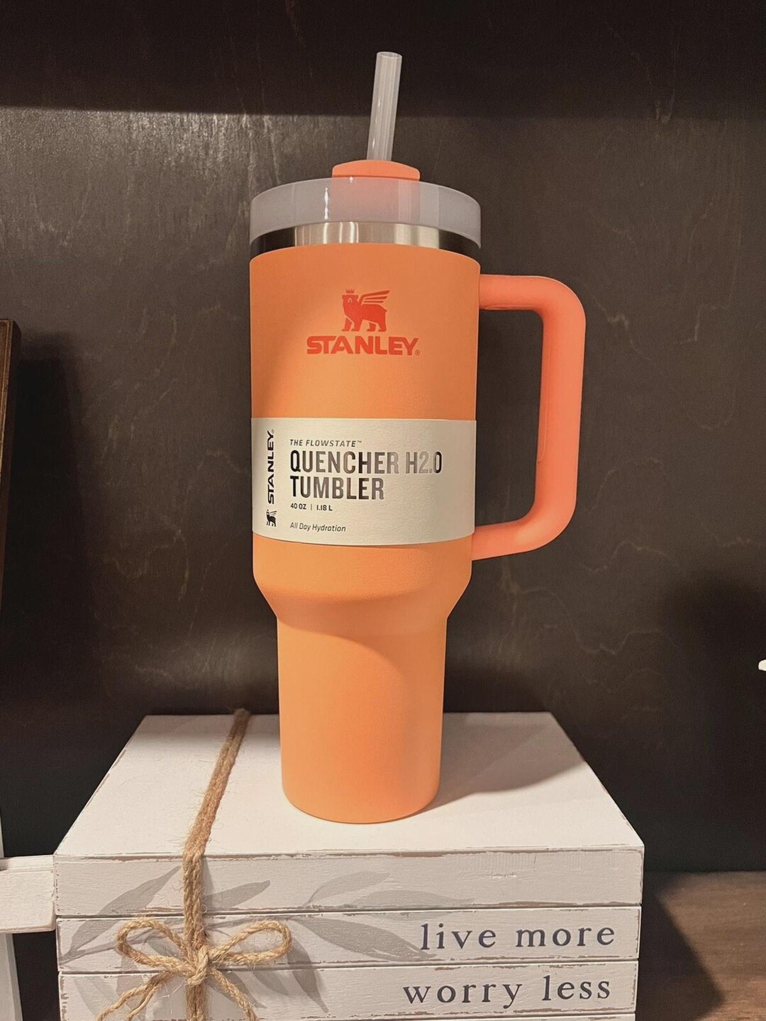 Stanley the Quencher H2.0 Flowstate Tumbler 40oz – Peach Orange - Etsy