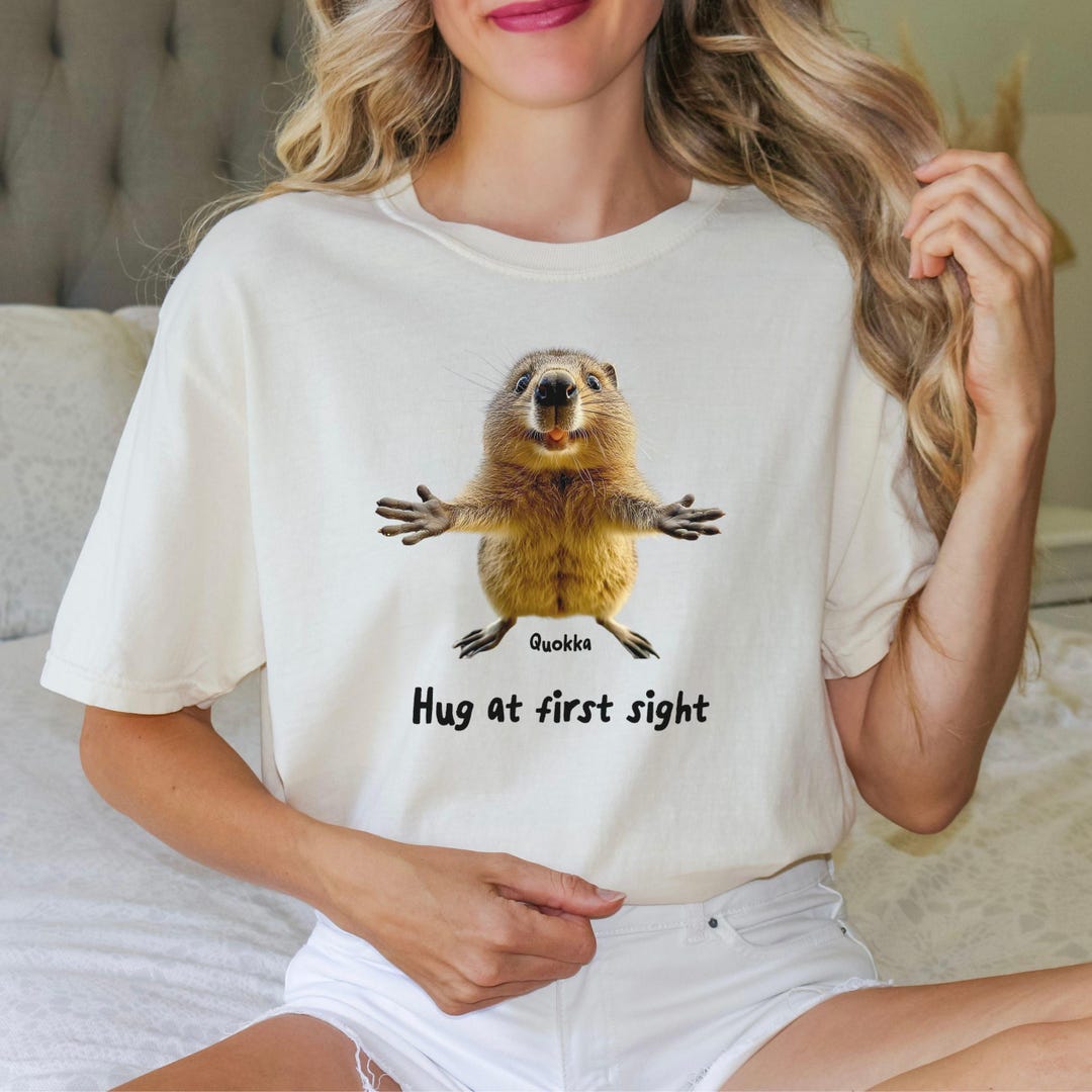 Quokka Hug T-shirt, Funny Animal Shirt, Cute Animal Lover Gift, Hug at ...