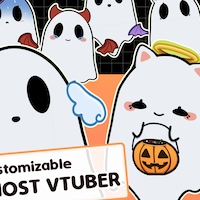 Customizable Ghost Vtuber - LIVE2D | Model/avatar | Premade | Ready to ...