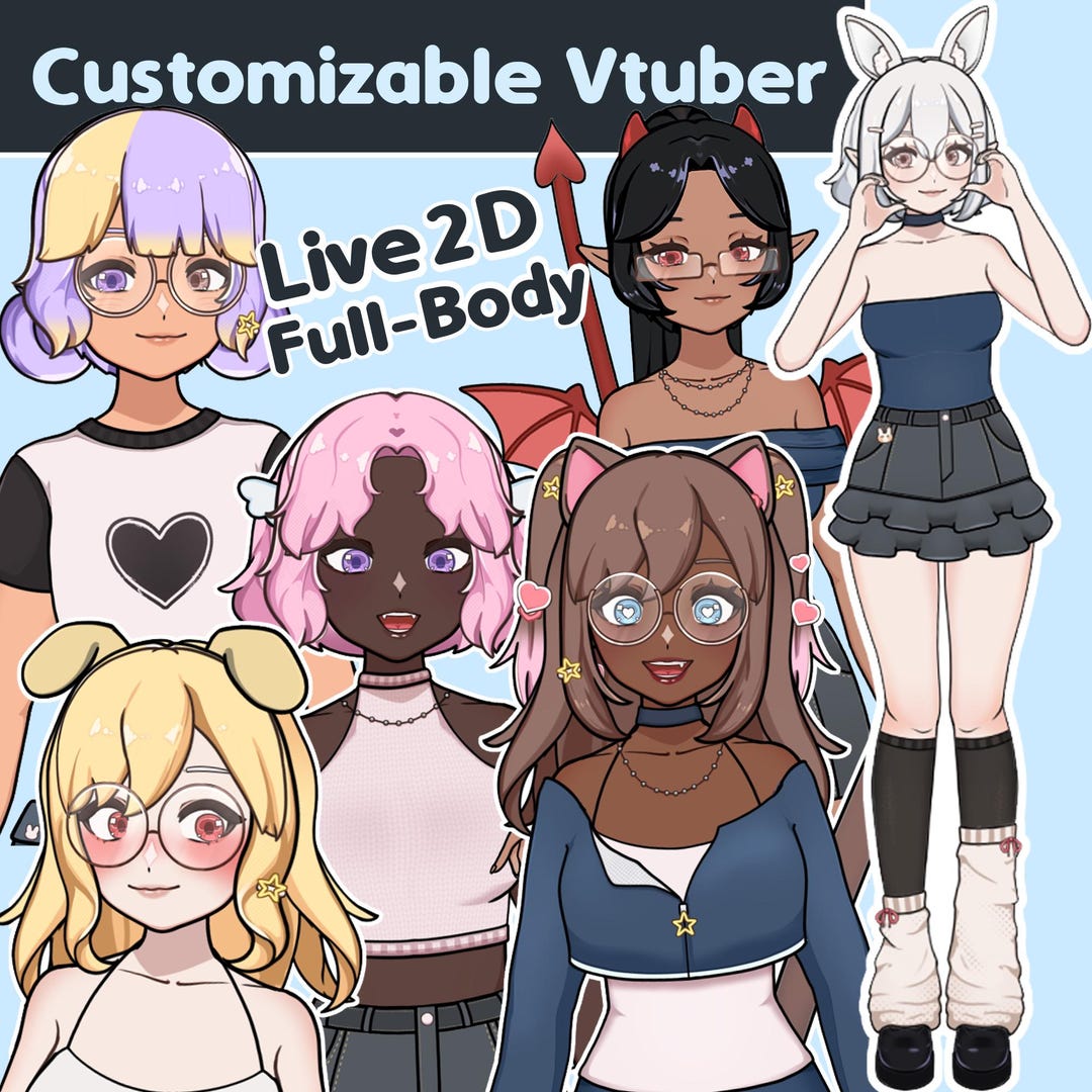 Customizable Live2d Vtuber Avatar: Premade Full-body Model - Etsy