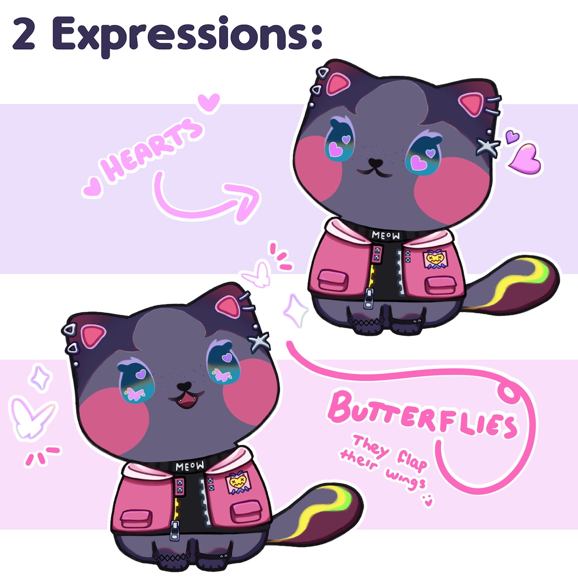 Valorant Clove Cat - LIVE2D Vtuber Model - Premade - Etsy