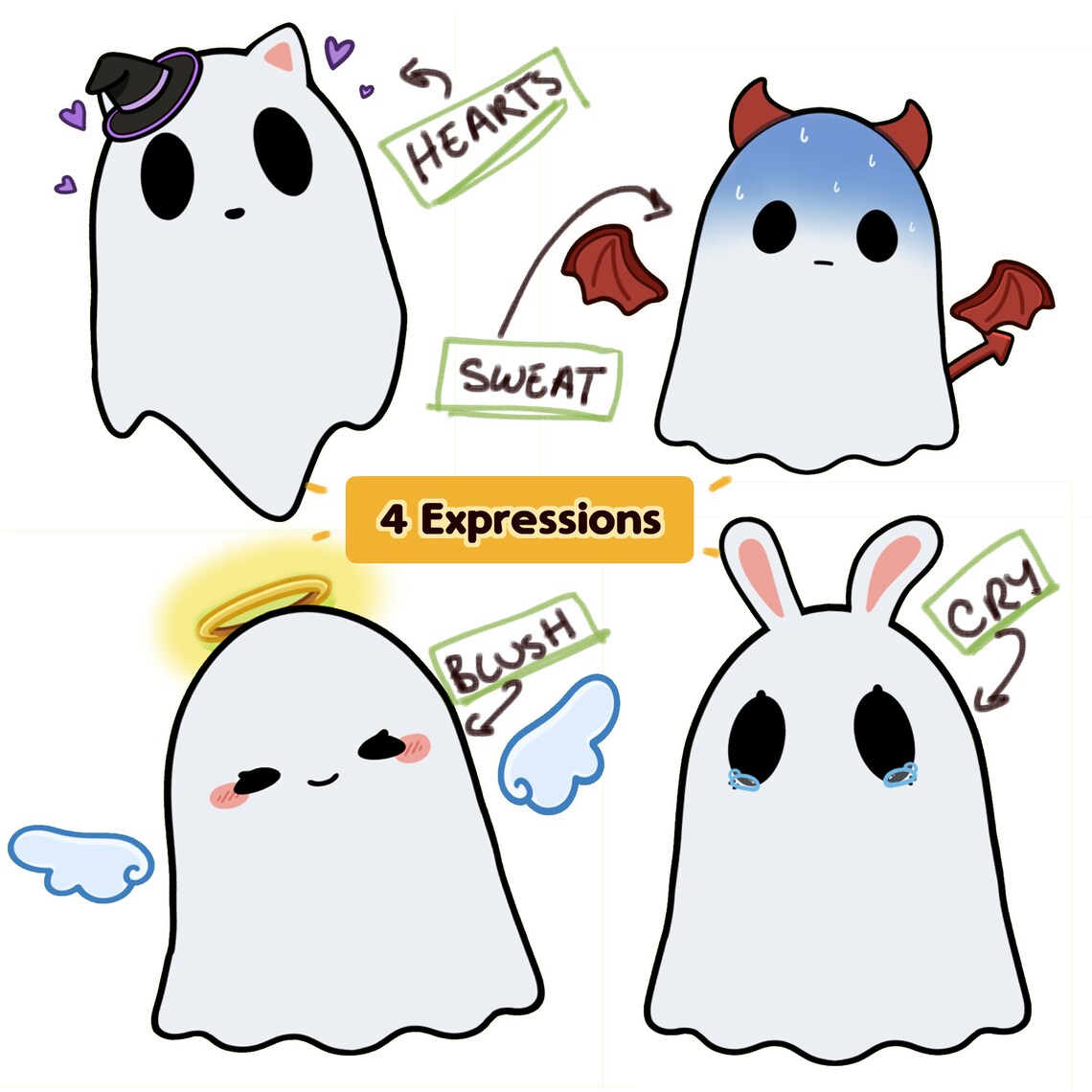 Customizable Ghost Vtuber LIVE2D - Etsy UK