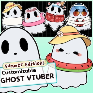 Customizable Ghost Vtuber LIVE2D Model/avatar Premade Ready to Use Cute - Etsy