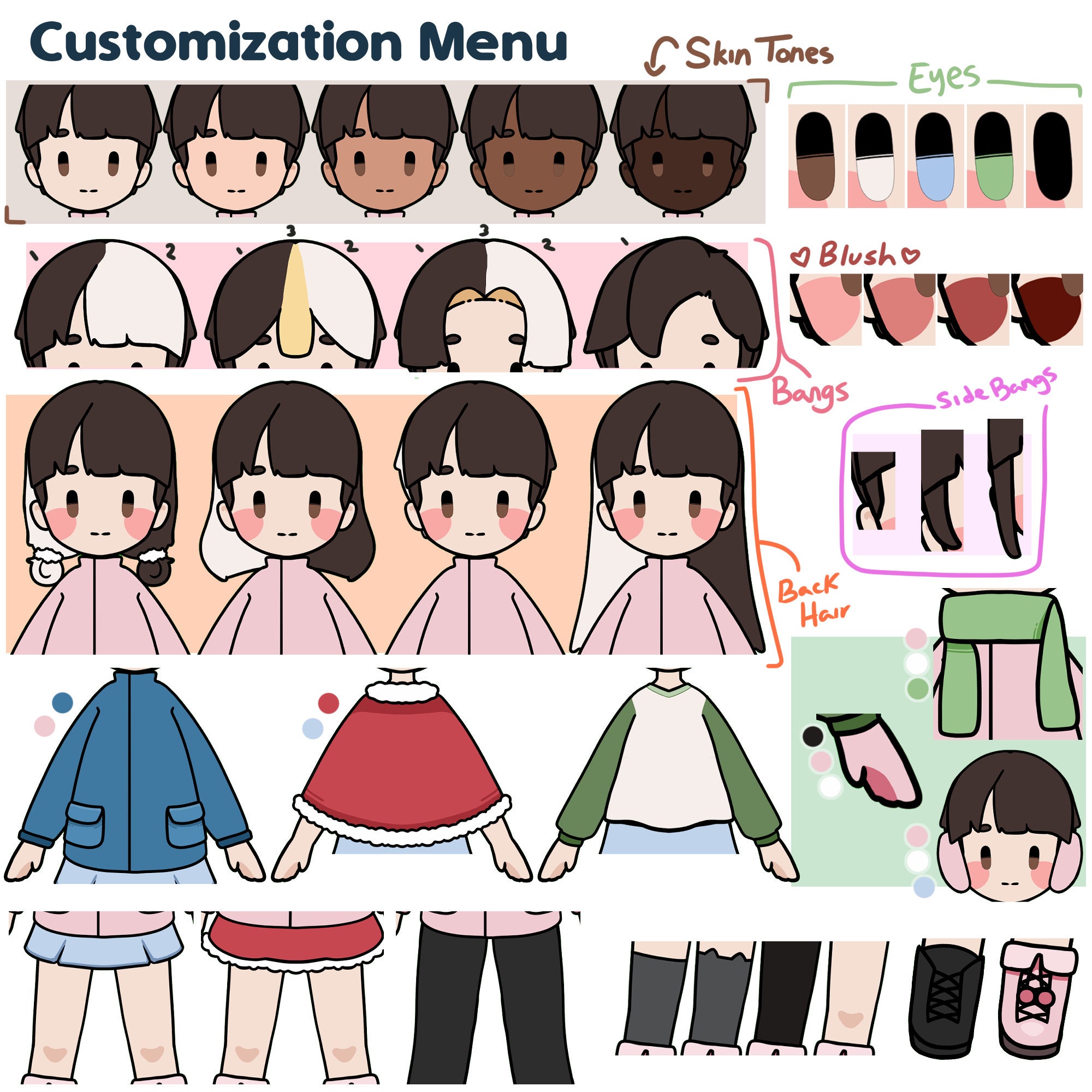Customizable Winter Chibi Vtuber Avatar - Premade Live2d Model - Etsy