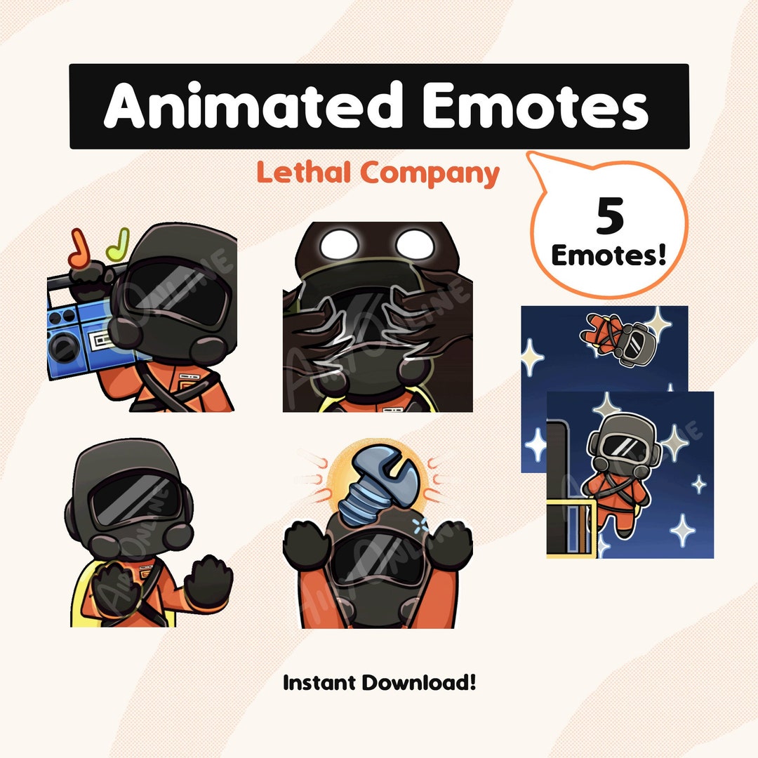 X5 Animated Emotes Lethal Company for Twitch / Youtube / Streaming - Etsy