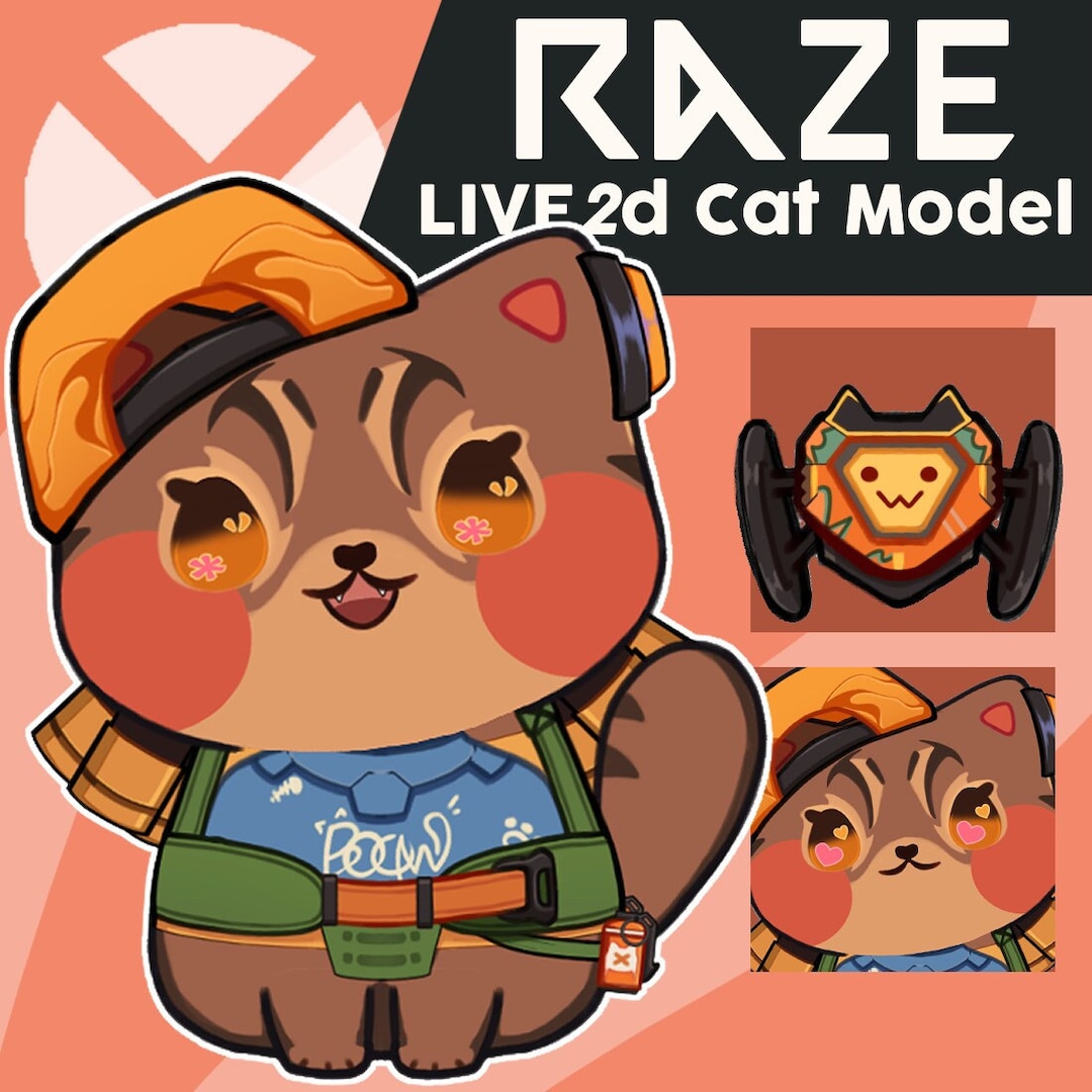 Valorant RAZE Cat - LIVE2D Vtuber Model - Premade - Etsy