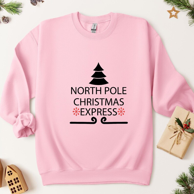 North Pole Christmas Express Sweatshirt: Holiday Cheer Hoodie - Etsy