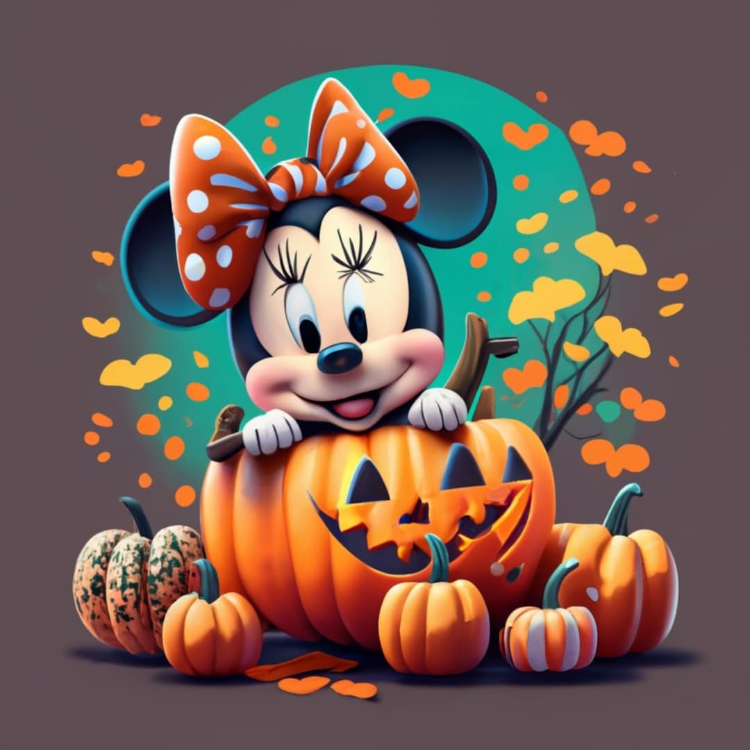 Printable Halloween Minnie Mouse Digital Print Frame Wall Art - Etsy