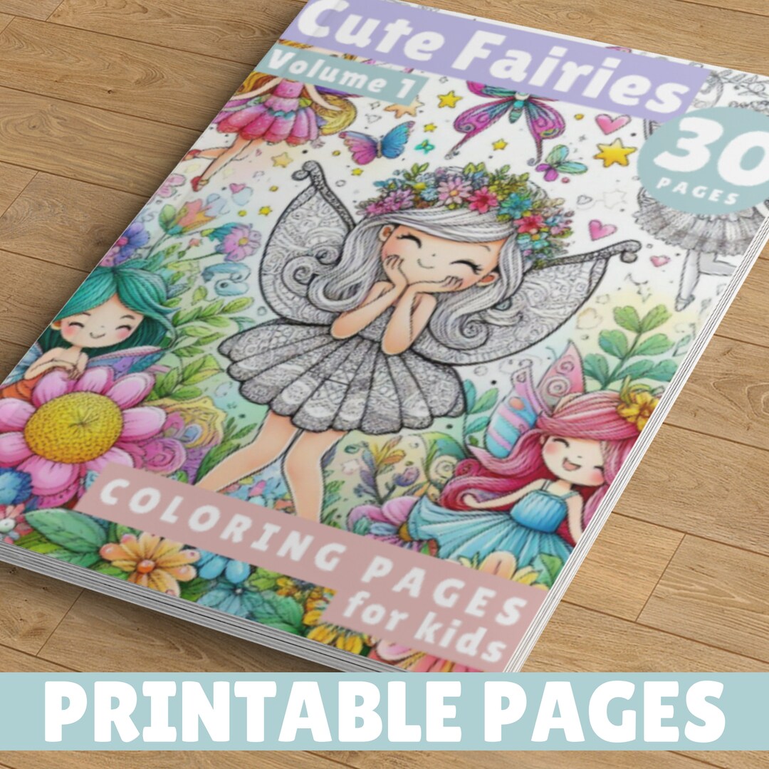 Cute Fairies Colouring Pages Printable Fairy Coloring for Kids Fantasy ...
